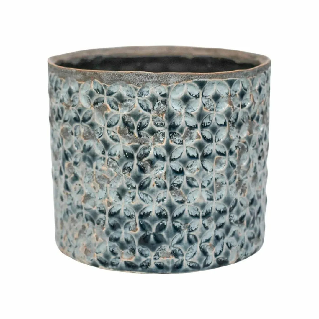 Ivyline Terni Denim Planter Ø10cm - Cowell's Garden Centre | Woolsington