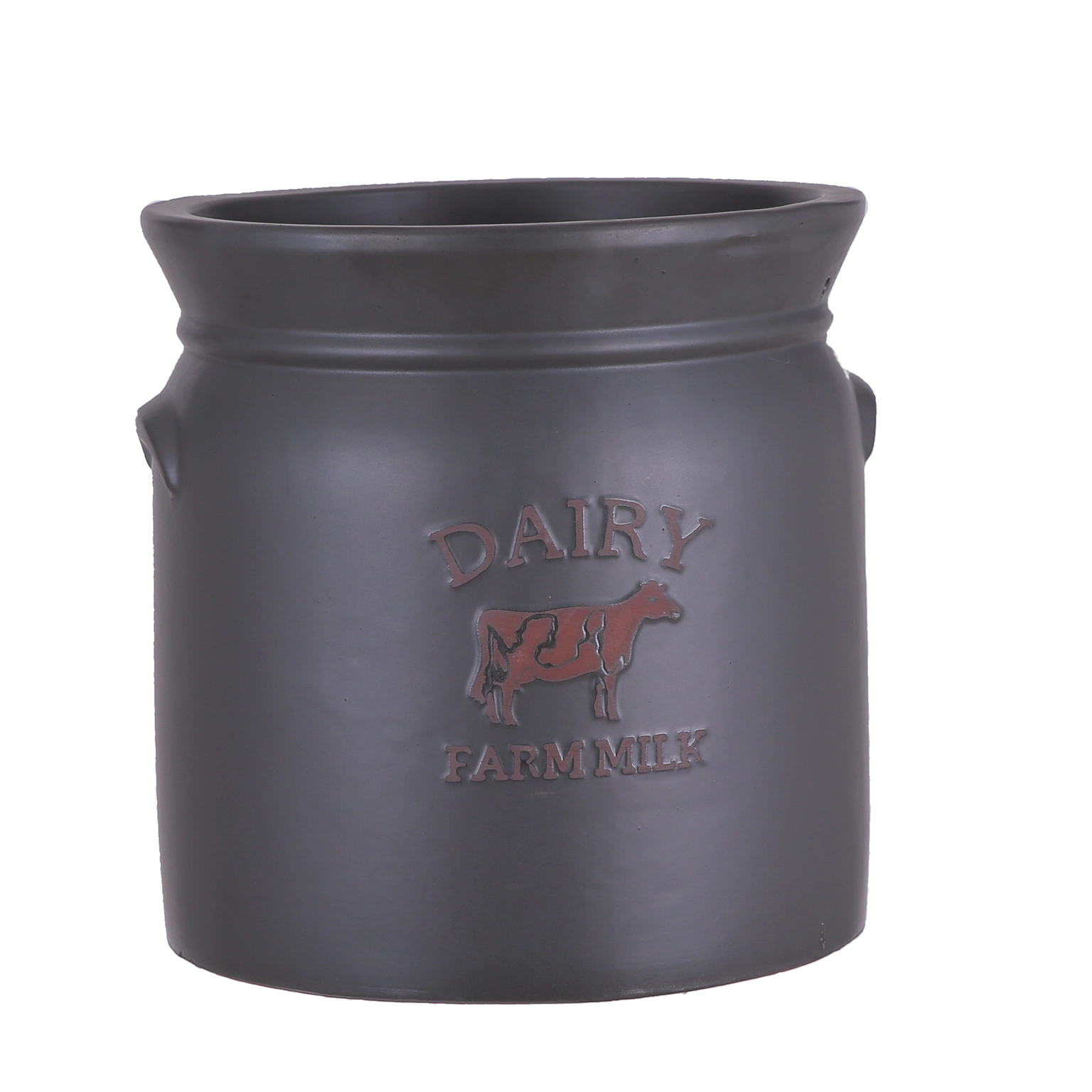 Dairy Pot - Matte Black Ø30cm - Cowell's Garden Centre | Woolsington