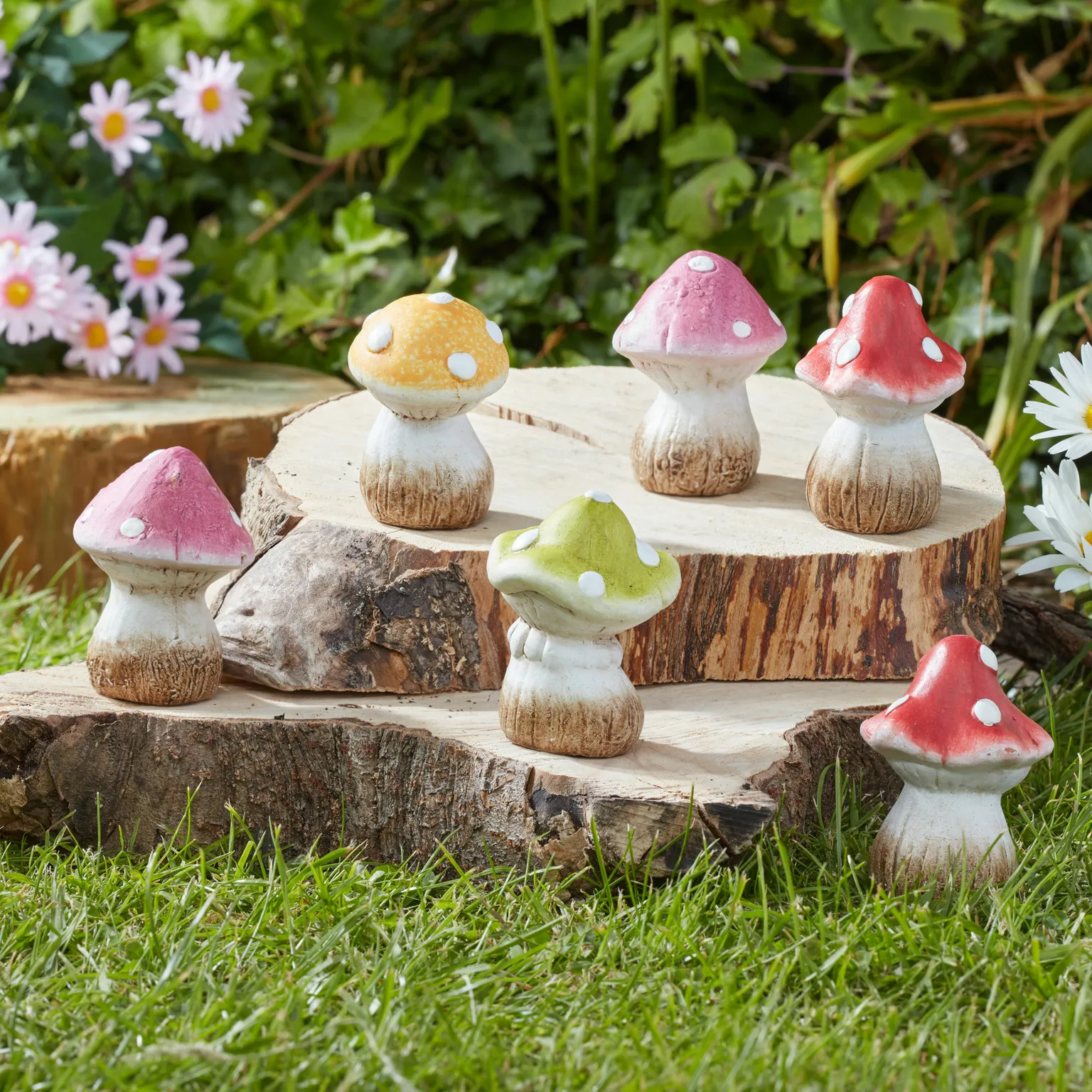 Decorative Mushroom Set - Medium - Cowell's Garden Centre | Woolsington