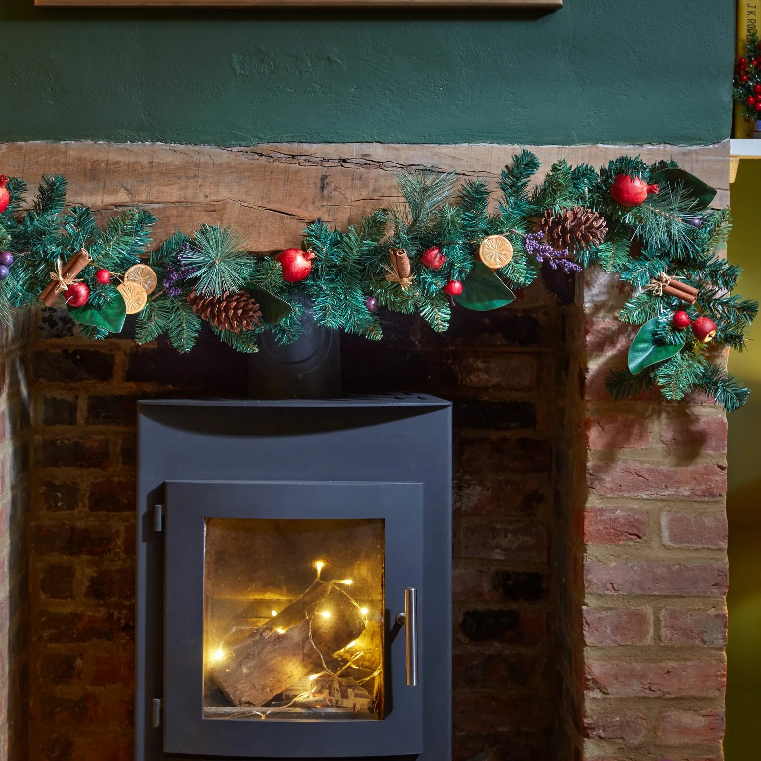 Festive Spice Artificial Garland - 180cm - Cowell's Garden Centre ...