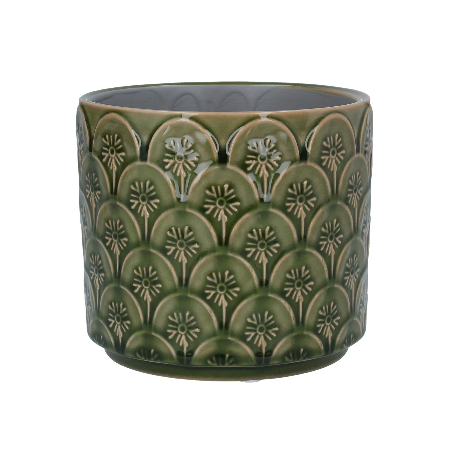 Flower Arc Green Pot - Ø17cm - Cowell's Garden Centre | Woolsington