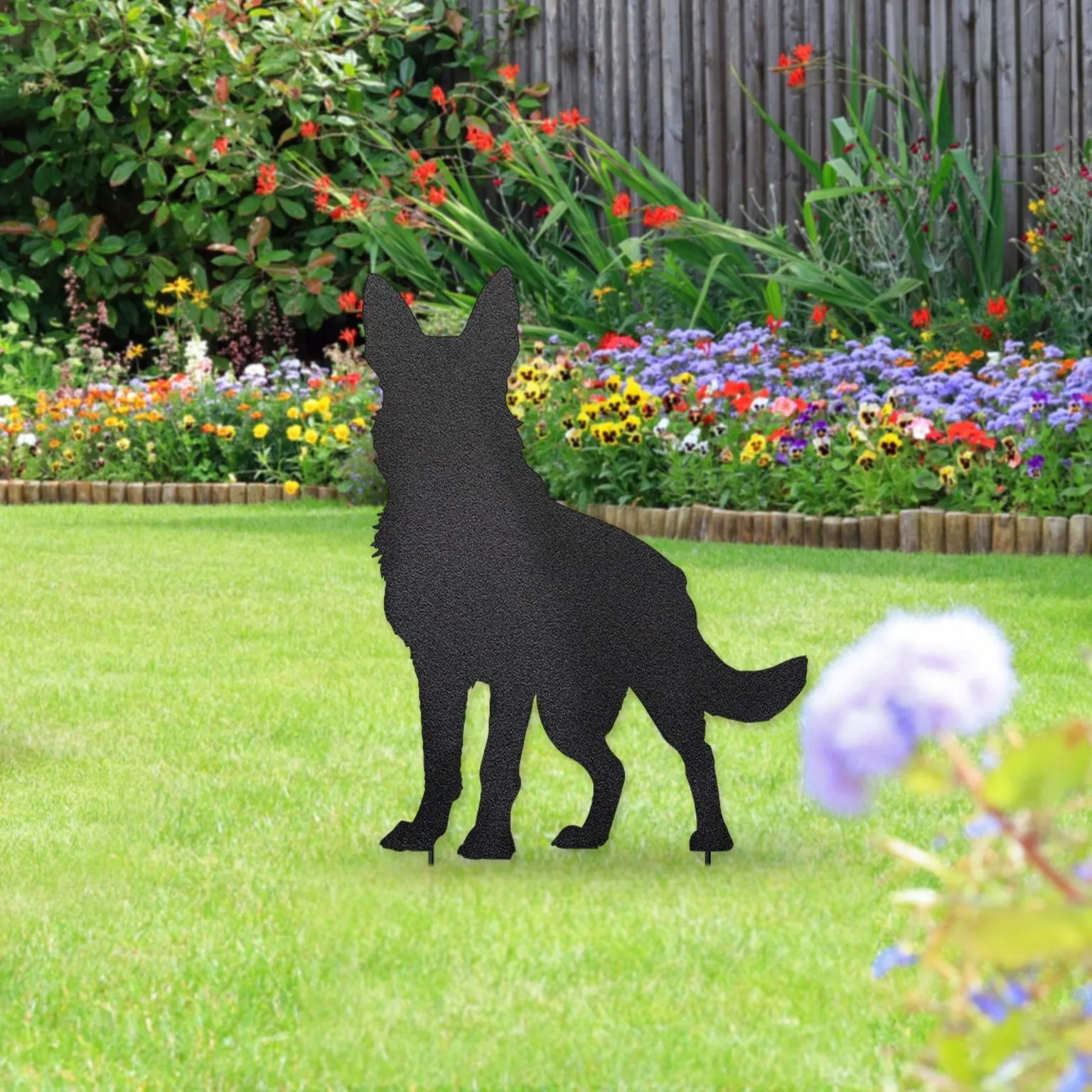 German Shepherd Shadow Decorative Stake - Cowell's Garden Centre ...