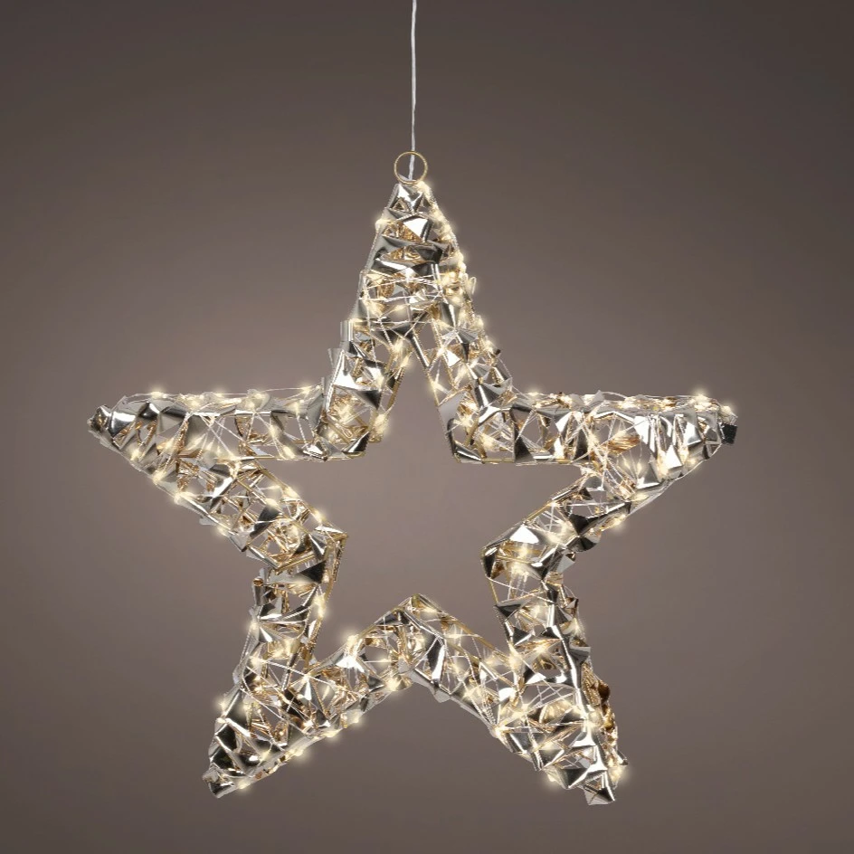 Golden Illuminated Star 60cm - Cowell's Garden Centre | Woolsington
