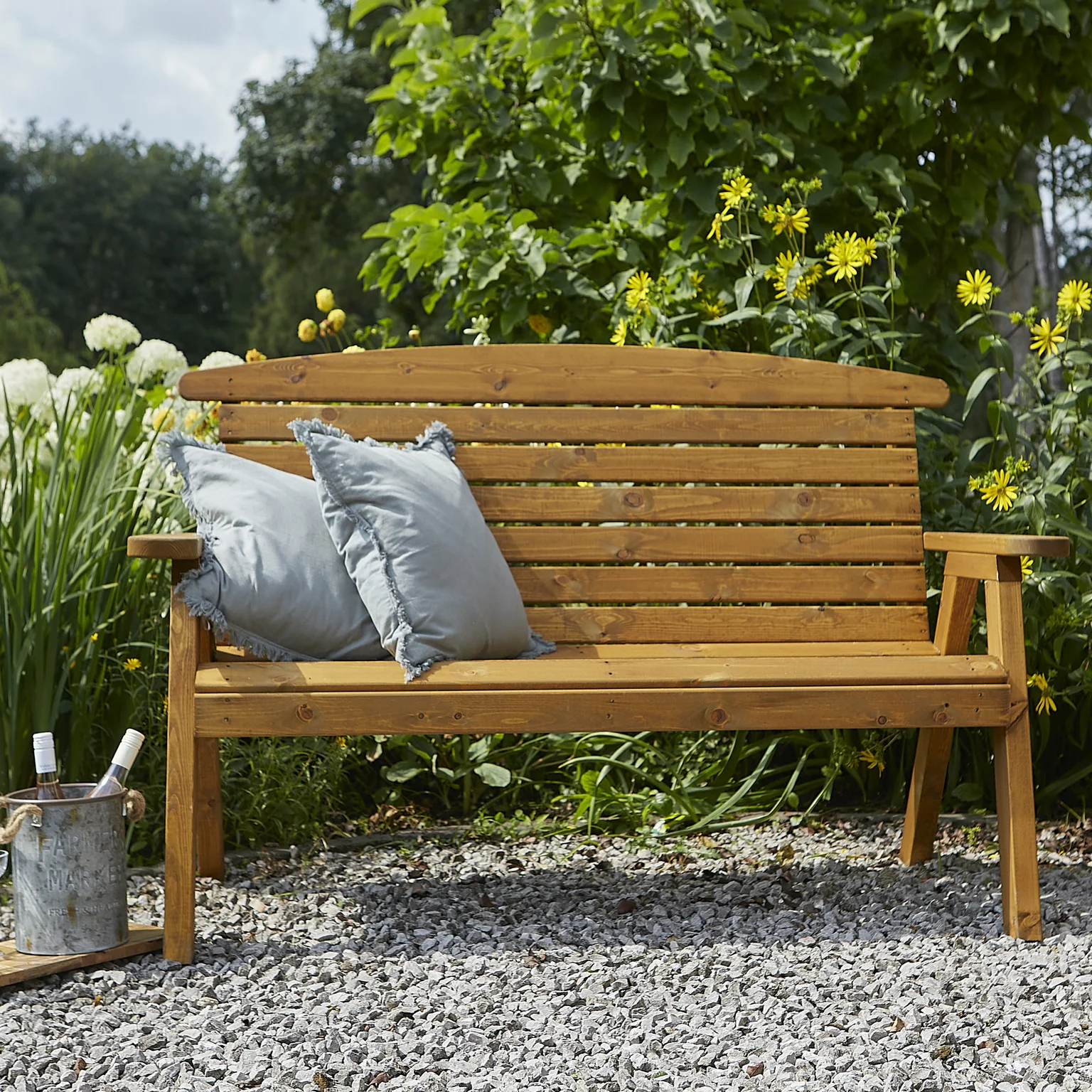Tom Chambers Hetton Bench - Large - Cowell's Garden Centre | Woolsington