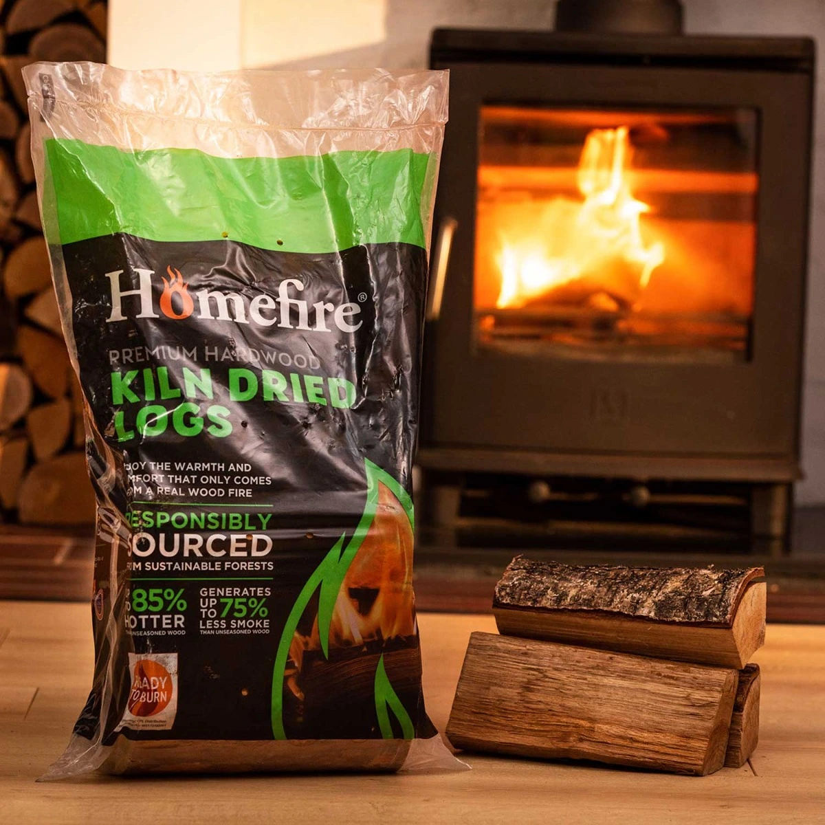 Homefire Kiln Dried Logs 16.5L - Cowell's Garden Centre | Woolsington