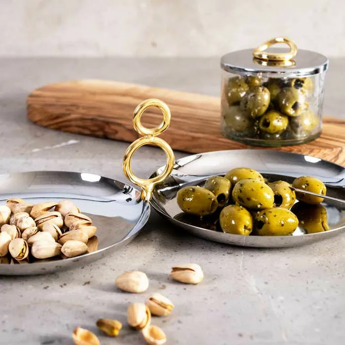 Hoop Handle Twin Canape Server - Medium - Cowell's Garden Centre ...