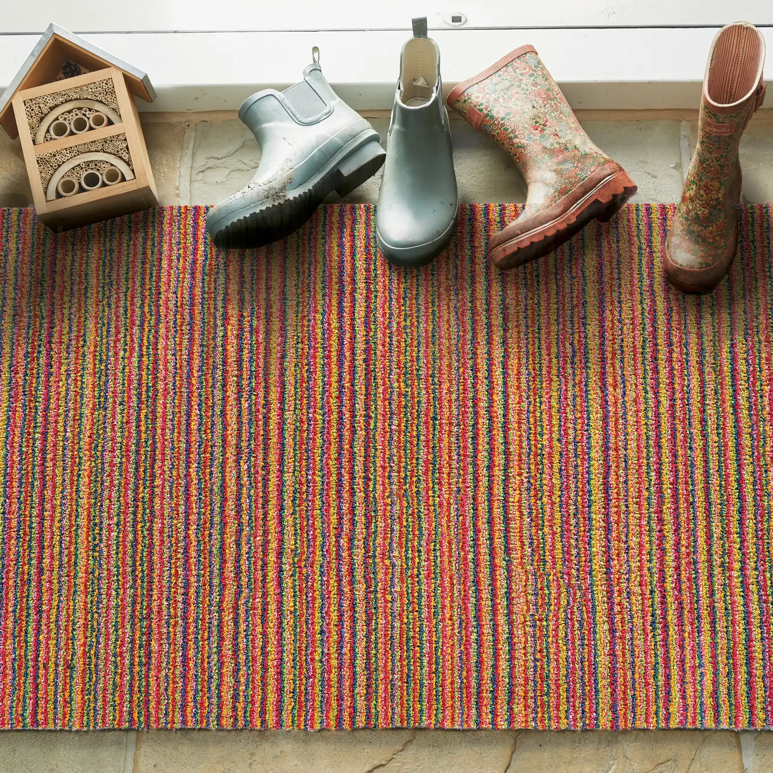 Hug Rug Bright Candy Stripe Doormat - Large - Cowell's Garden Centre ...