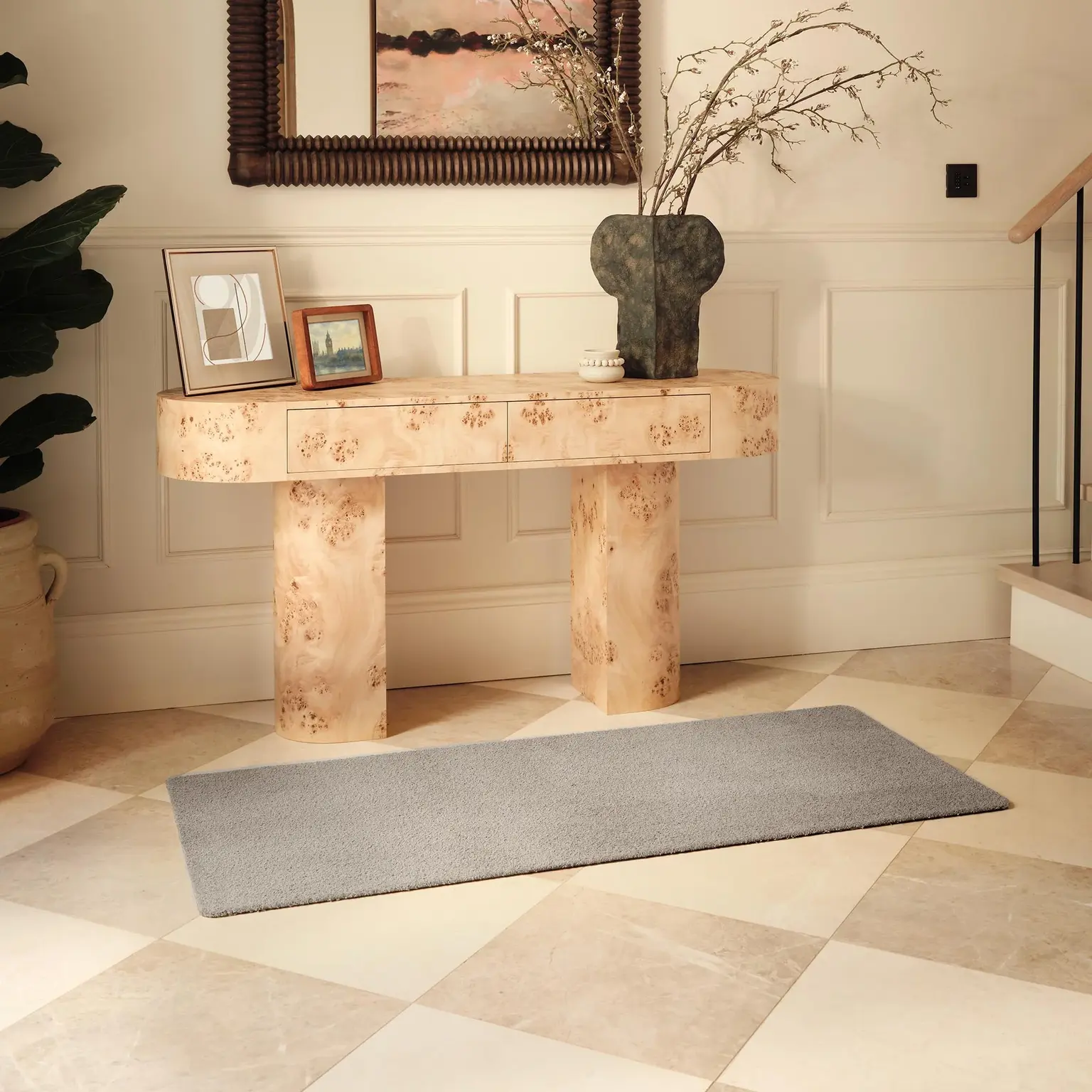 Hug Rug Sense Ghost Grey Runner - Cowell's Garden Centre | Woolsington