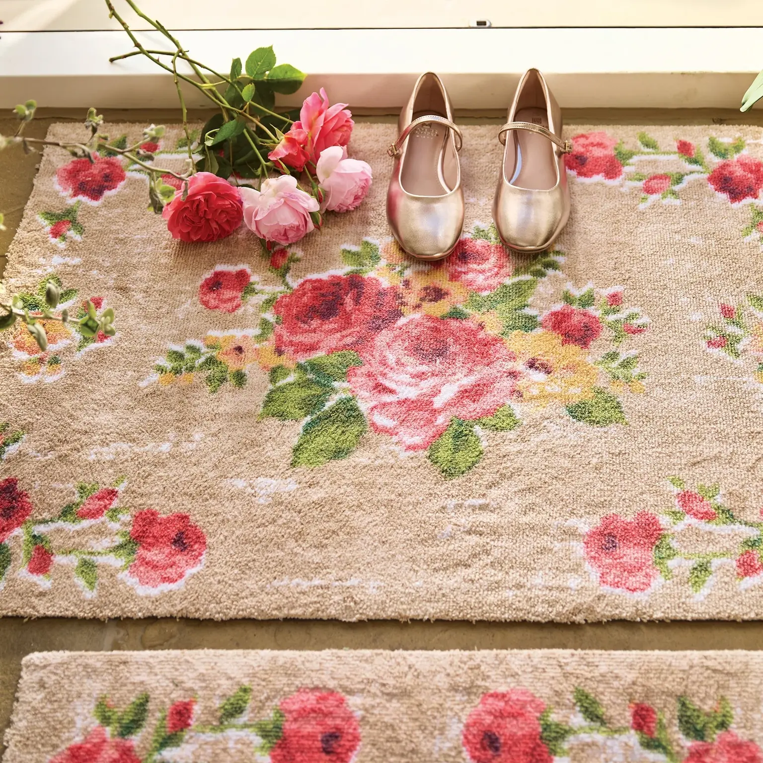 Hug Rug Vintage Rose Doormat - Cowell's Garden Centre | Woolsington