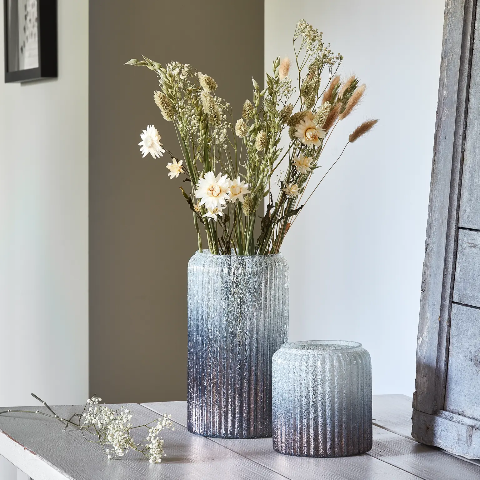 Ivyline Verre Ribbed Atlantic Blue Planter Ø21cm - Cowell's Garden ...