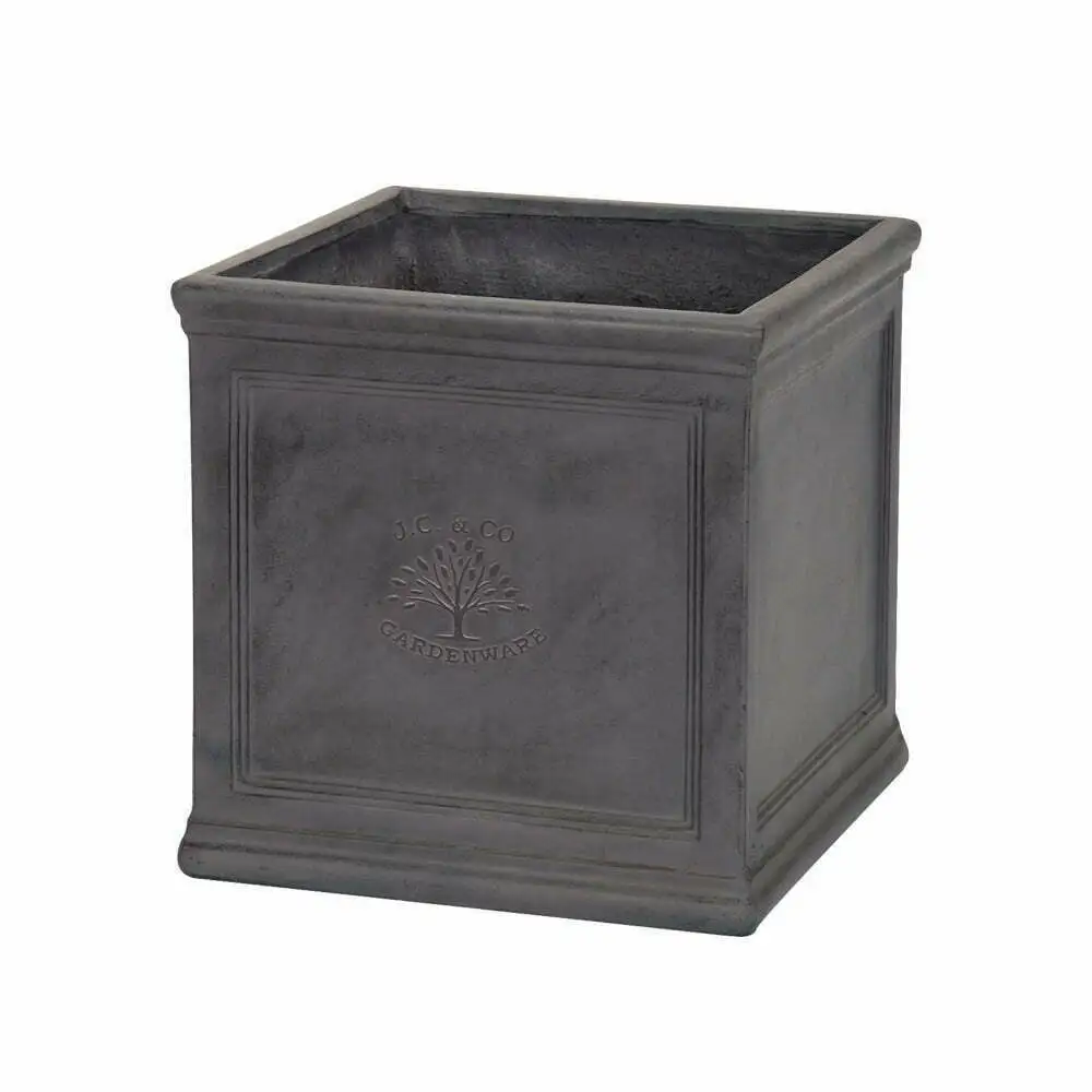 Lead Effect Cube Planter 27cm - Cowell's Garden Centre | Woolsington