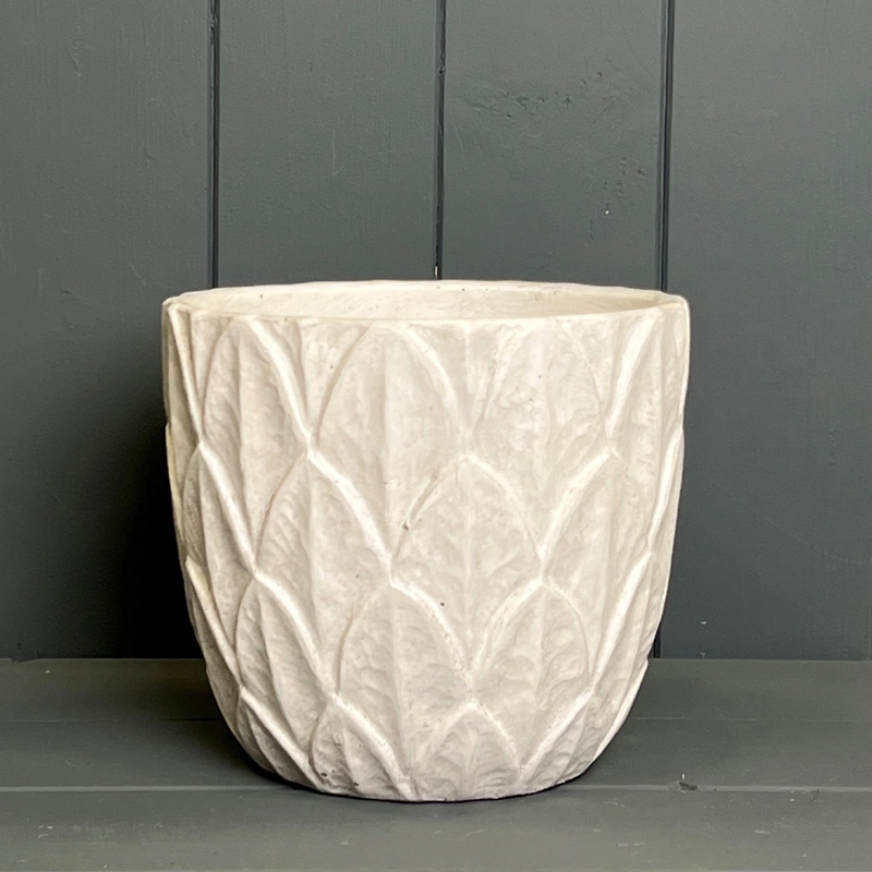 Leaf Patterned Pot - Large - Cowell's Garden Centre | Woolsington