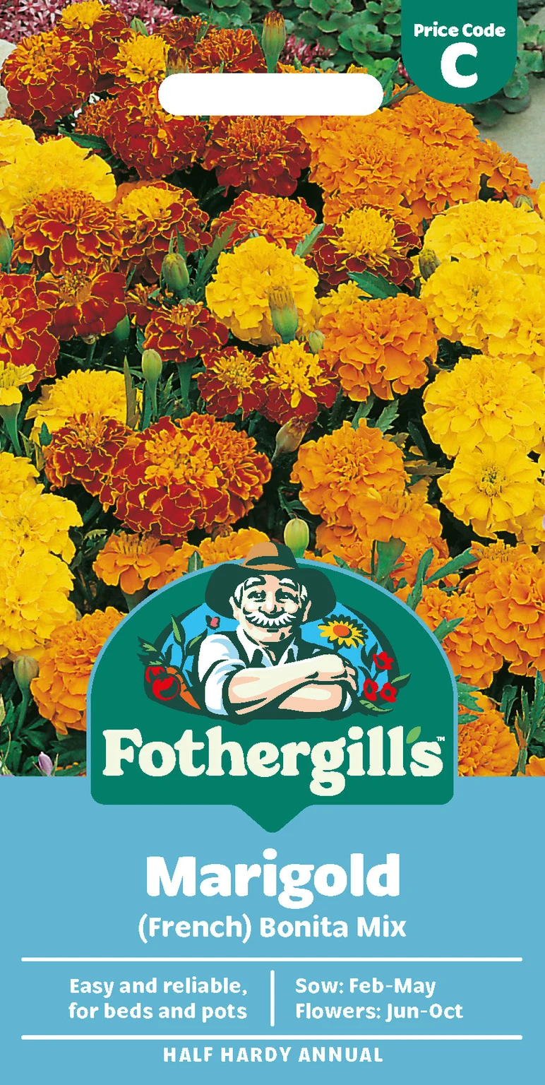 Marigold (French) Bonita Mixed Seeds - Cowell's Garden Centre | Woolsington