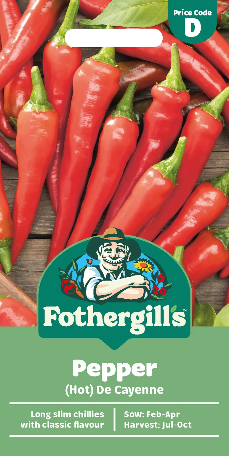 Pepper (Chilli) De Cayenne Seeds - Cowell's Garden Centre | Woolsington