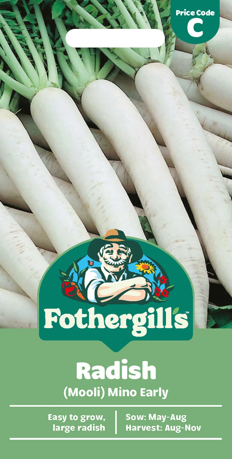Radish (Mooli) Mino Early Seeds - Cowell's Garden Centre | Woolsington