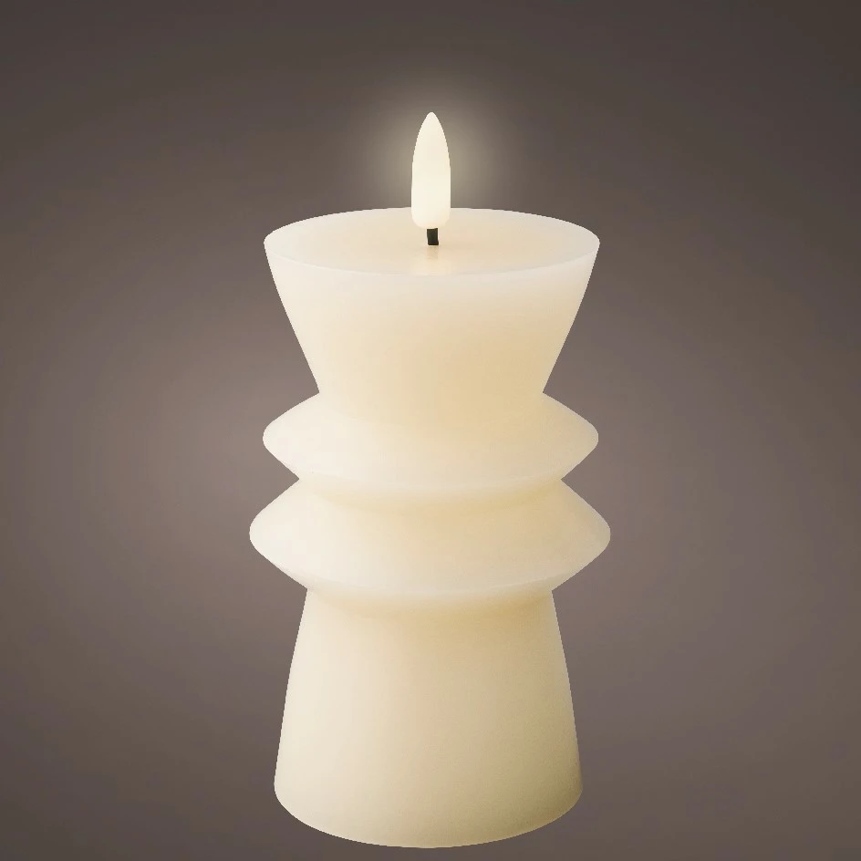 Real Effect Flameless Curved Wax Candle - Cowell's Garden Centre ...
