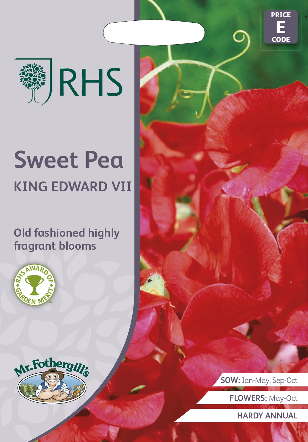 RHS Sweet Pea King Edward VII Seeds - Cowell's Garden Centre | Woolsington