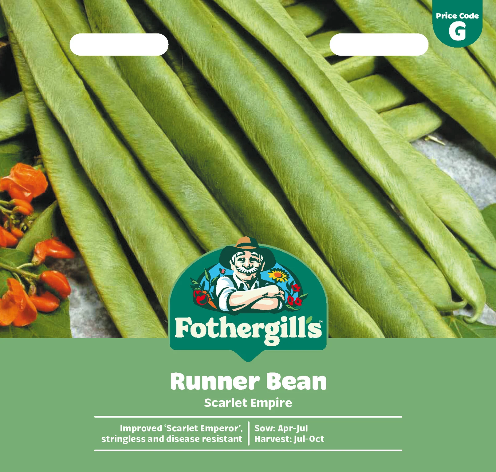 Runner Bean Scarlet Empire (Stringless) Seeds - Cowell's Garden Centre ...