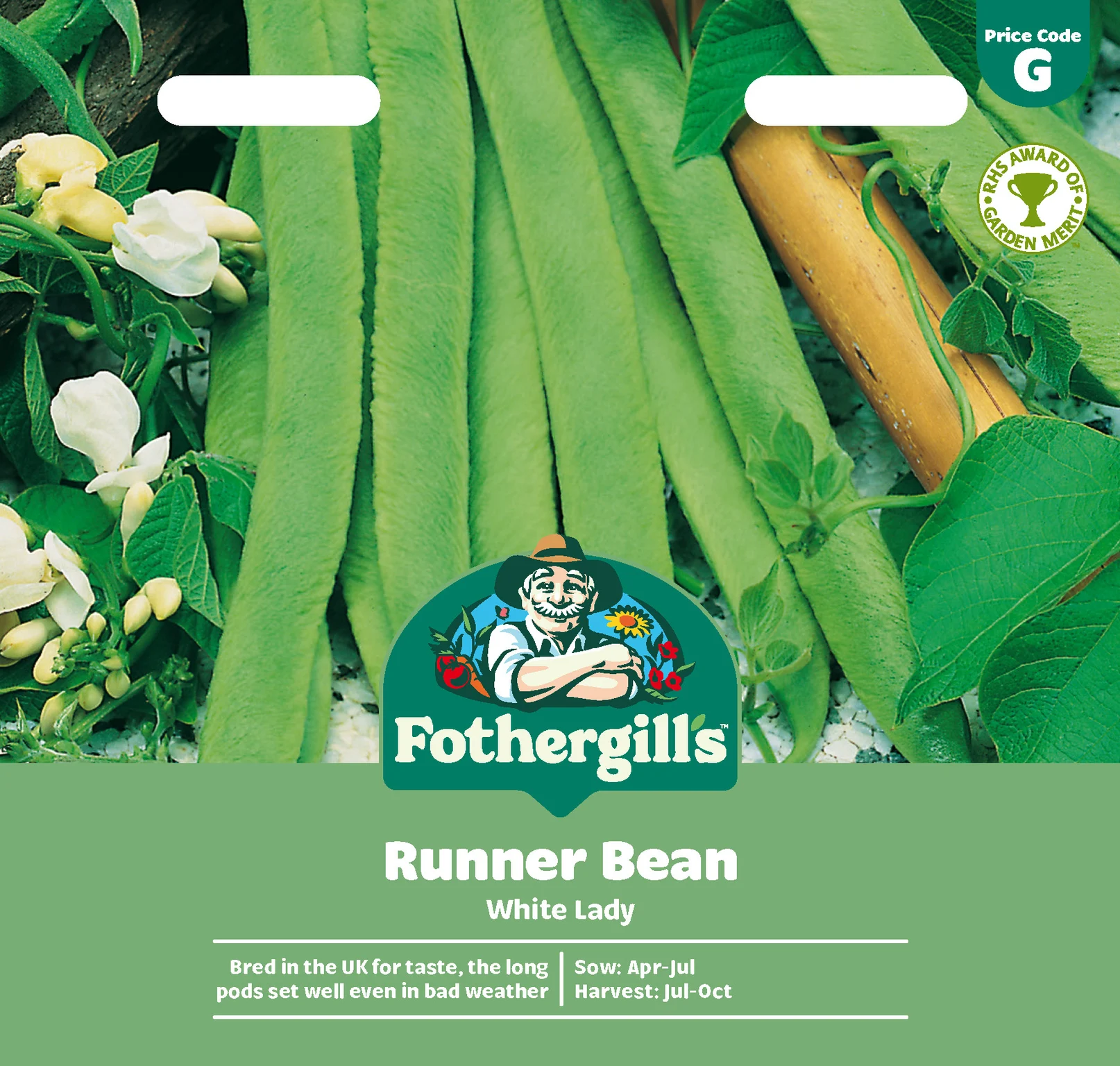 Runner Bean White Lady Seeds - Cowell's Garden Centre | Woolsington