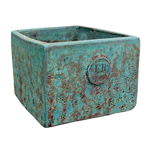 Rustic Jade Square Planter 40cm - Cowell's Garden Centre | Woolsington