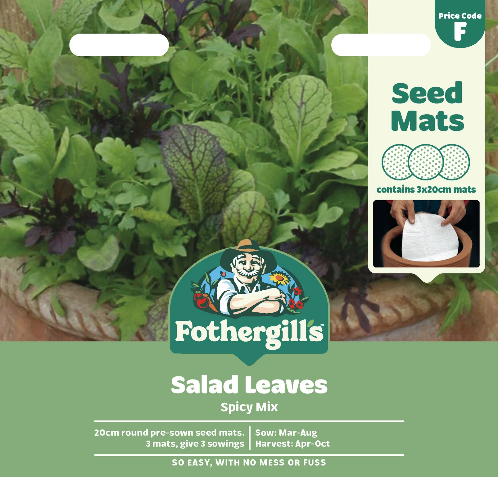 Salad Leaves - Spicy Mix Seed Mat Seeds - Cowell's Garden Centre ...