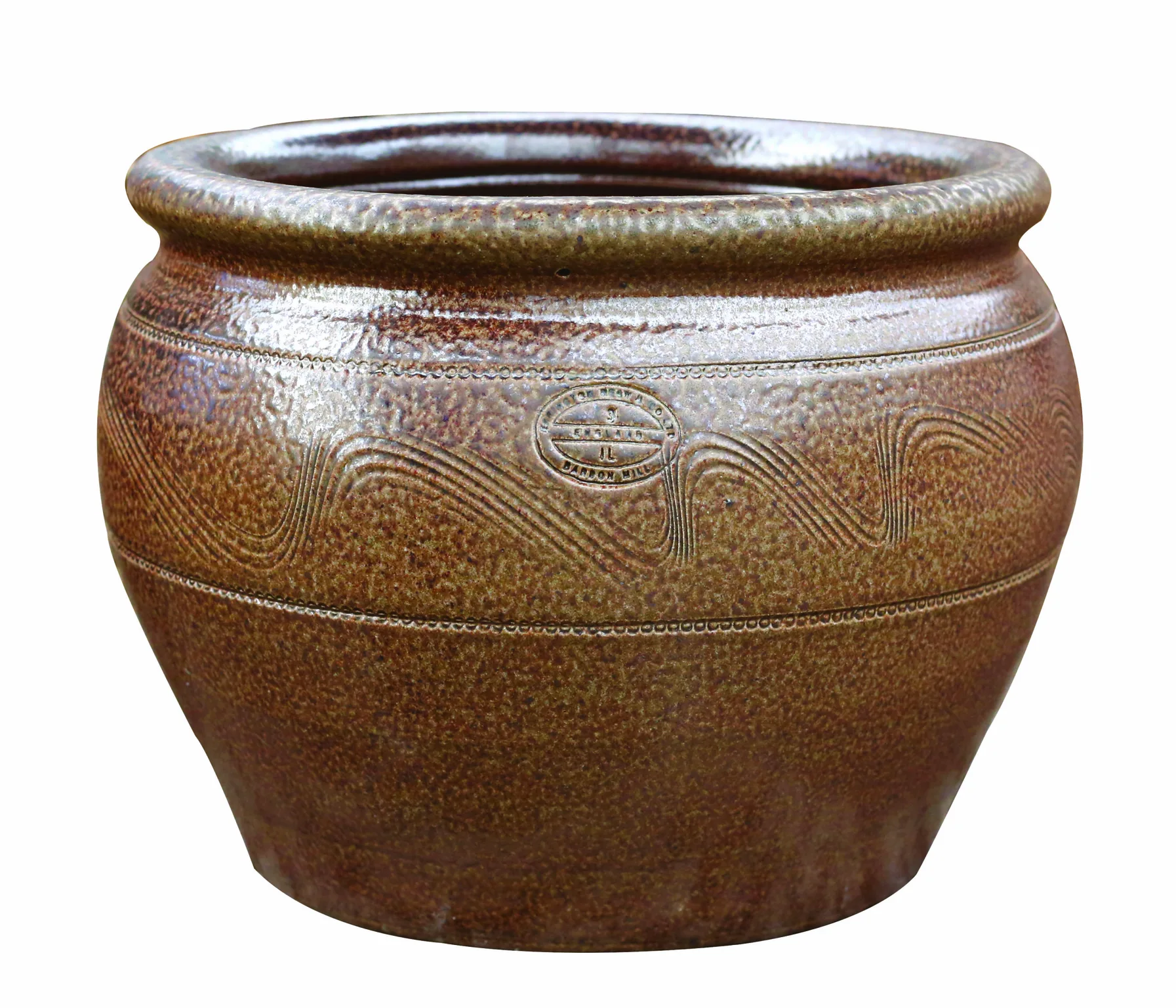 Salt Glazed Shallow Pot Ø32cm - Cowell's Garden Centre | Woolsington