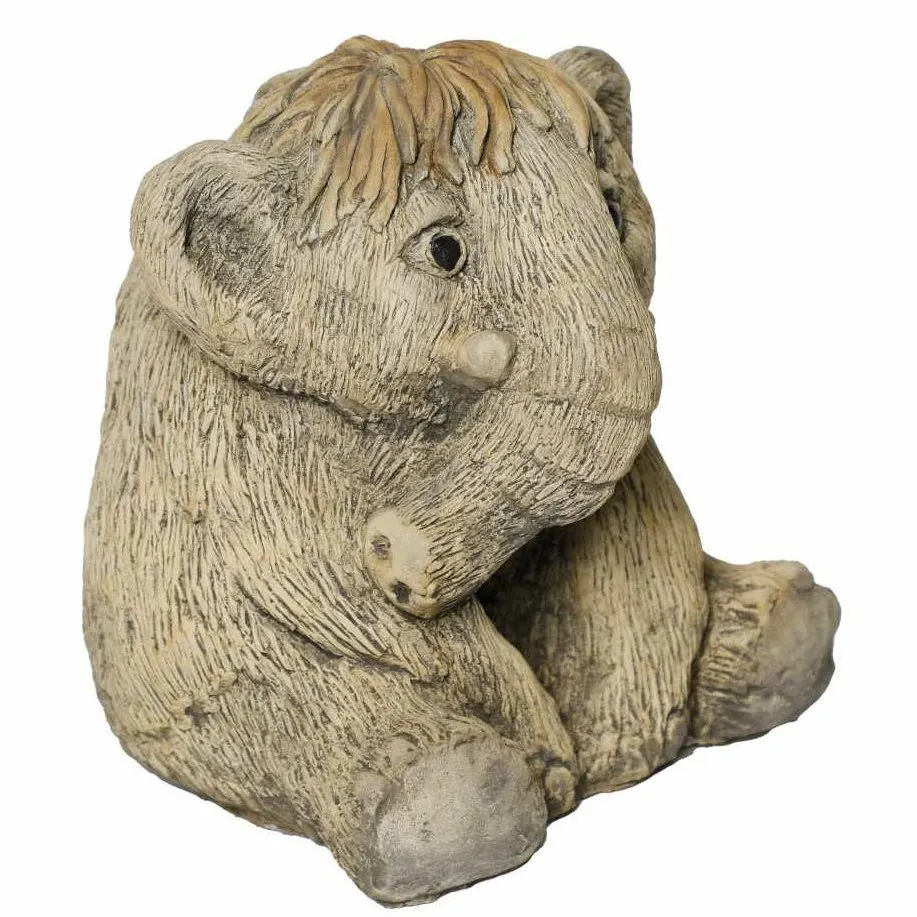 Sitting Baby Mammoth Stone Ornament - Cowell's Garden Centre | Woolsington