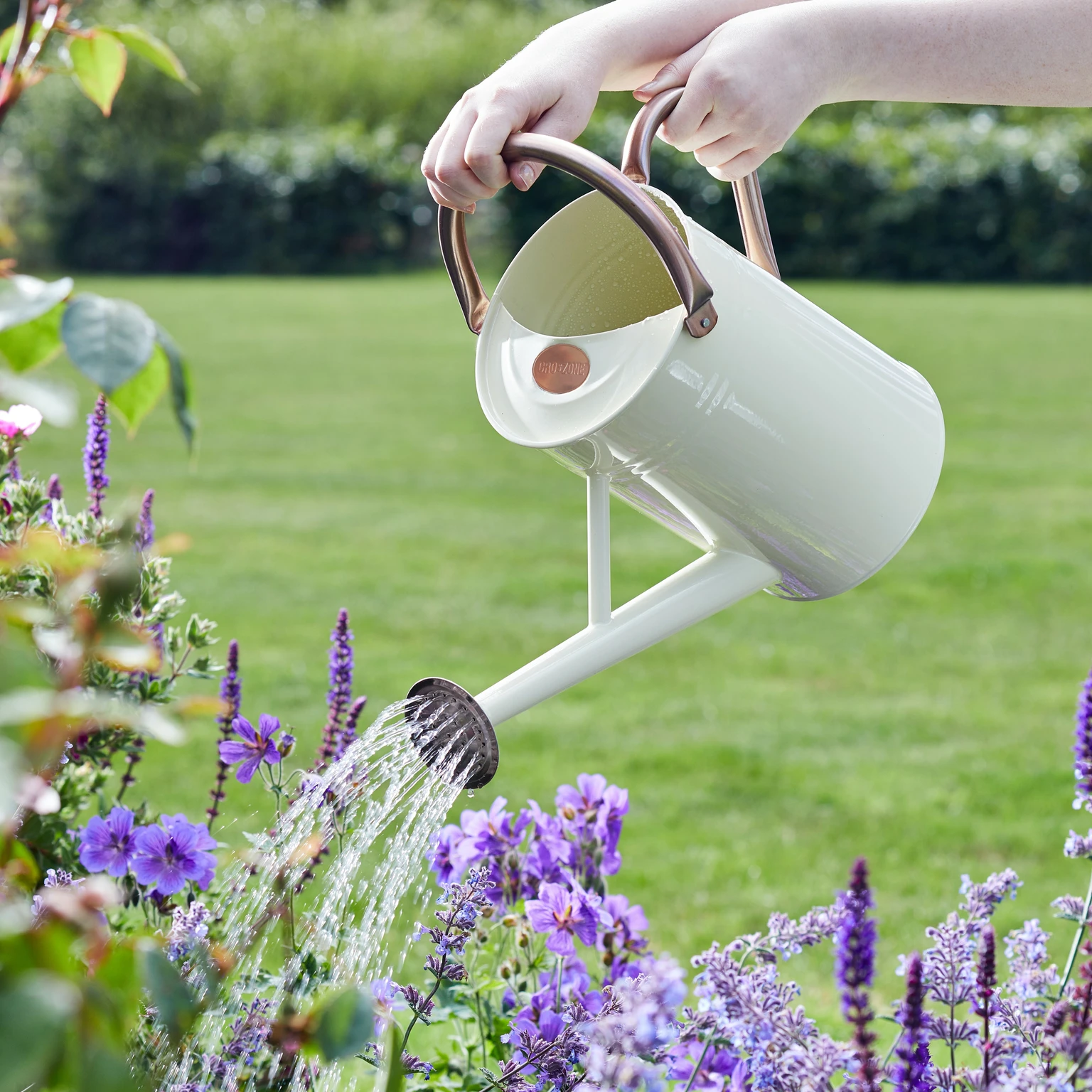 Steel Medium Watering Can - Ivory - Cowell's Garden Centre | Woolsington