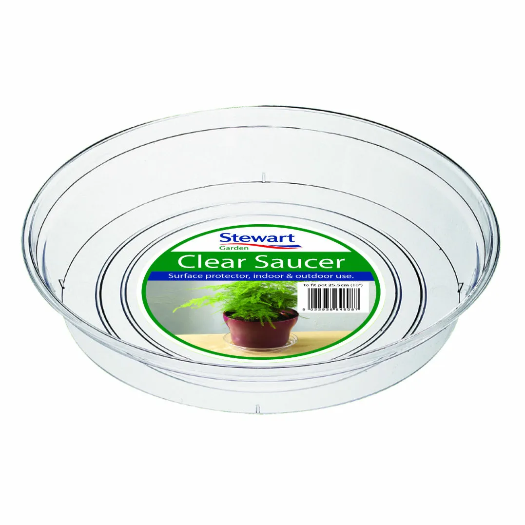 Stewart Clear Saucer - 30cm - Cowell's Garden Centre | Woolsington