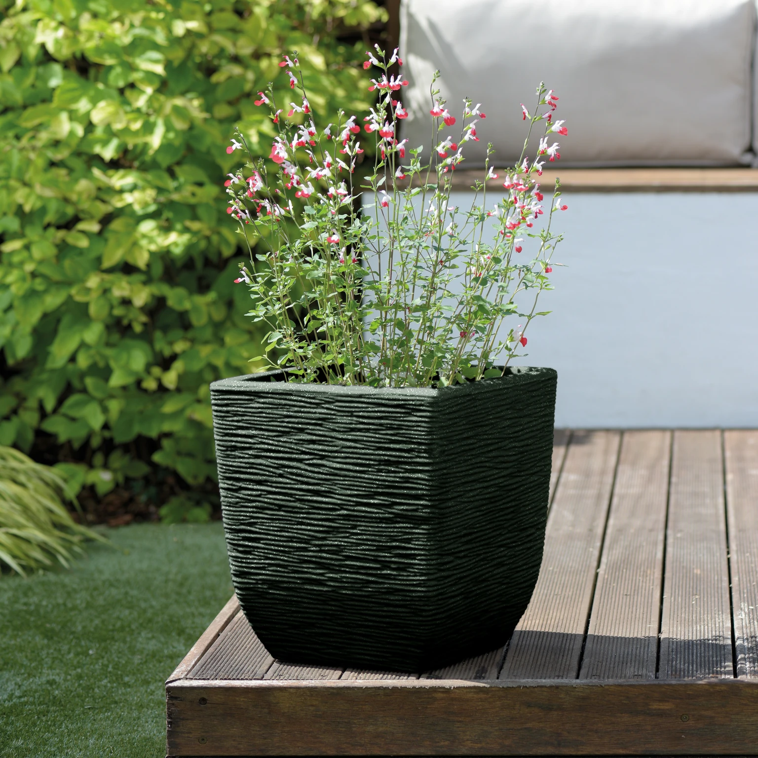 Stewart Cotswold Marble Green Planter - 38cm - Cowell's Garden Centre ...