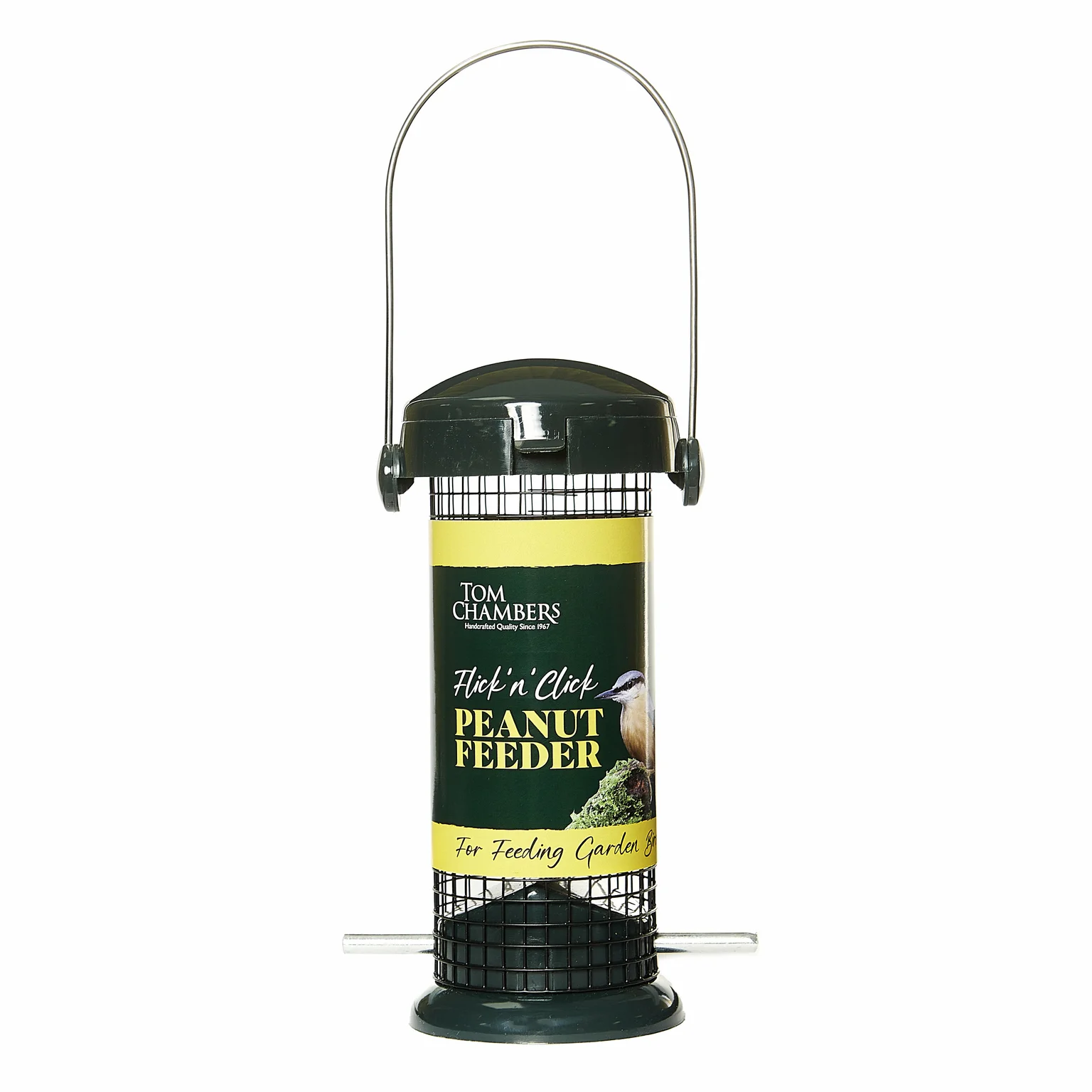 Tom Chambers Flick 'n' Click Peanut Feeder - Cowell's Garden Centre ...