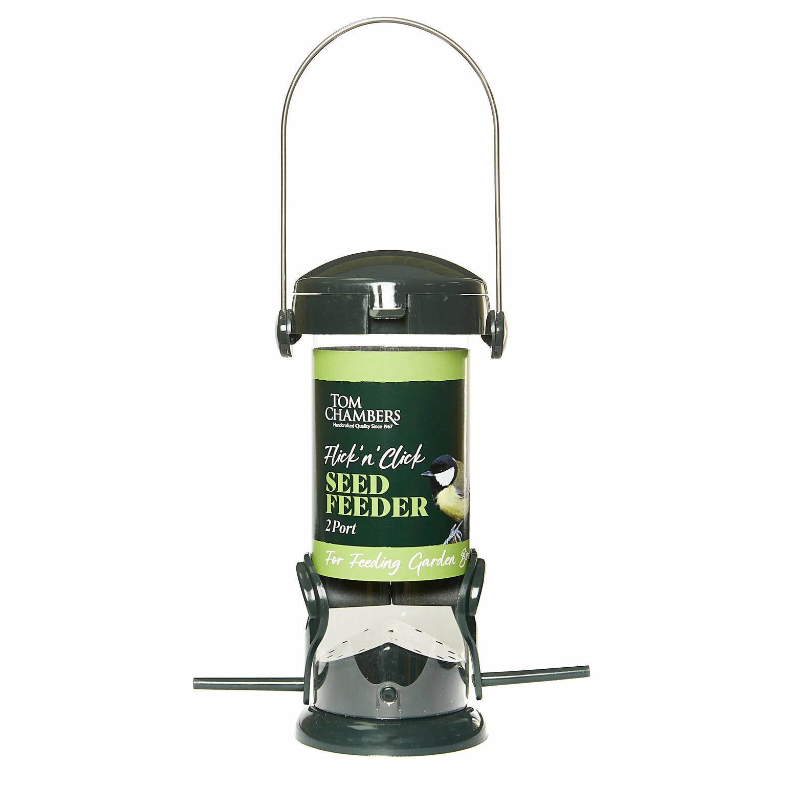 Tom Chambers Flick 'n' Click Seed Feeder 2 Port - Cowell's Garden ...