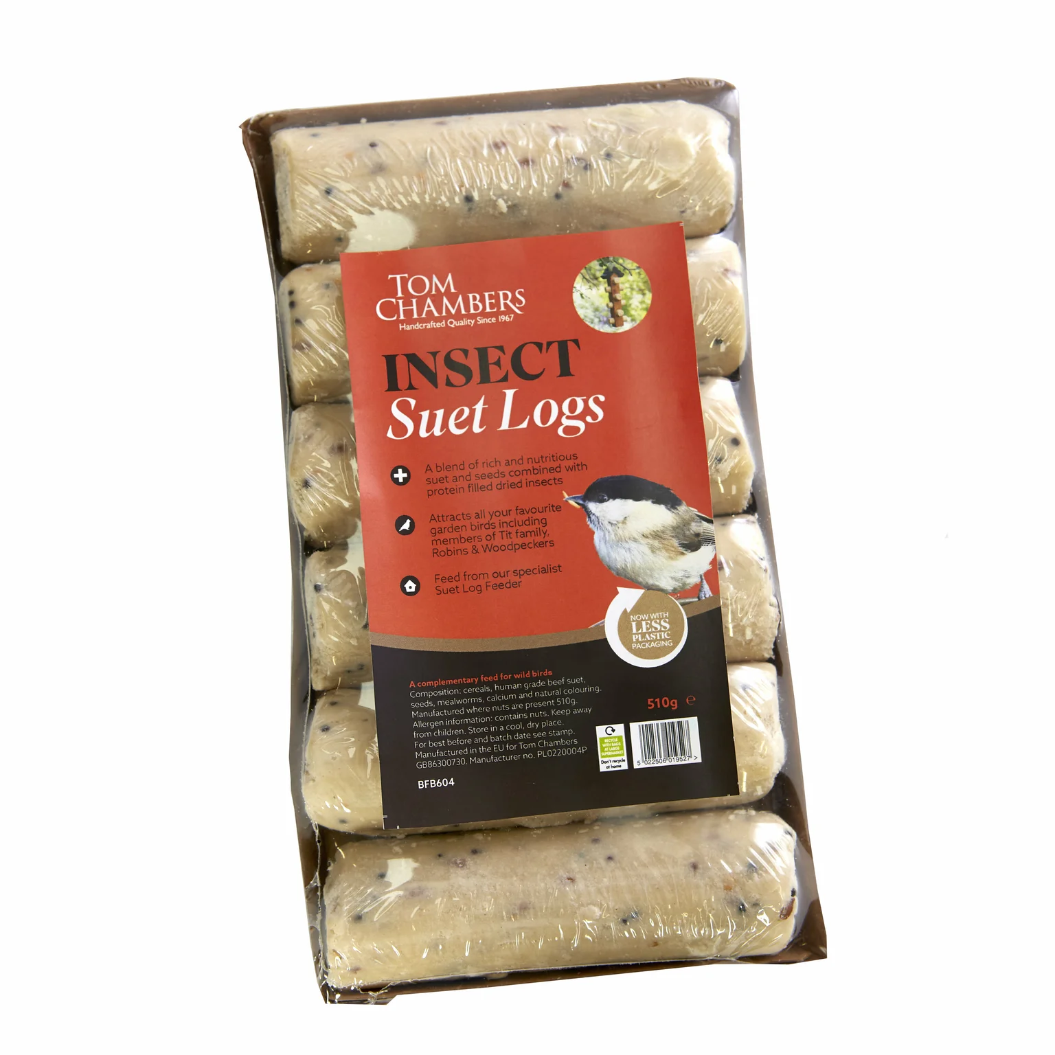 Tom Chambers Insect Suet Log - Cowell's Garden Centre | Woolsington