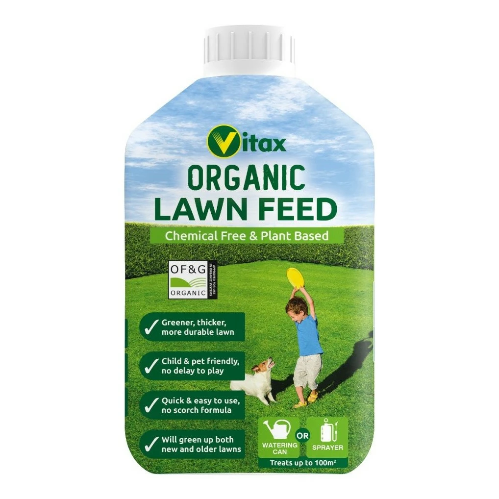Vitax Organic Liquid Lawn Feed - Cowell's Garden Centre | Woolsington