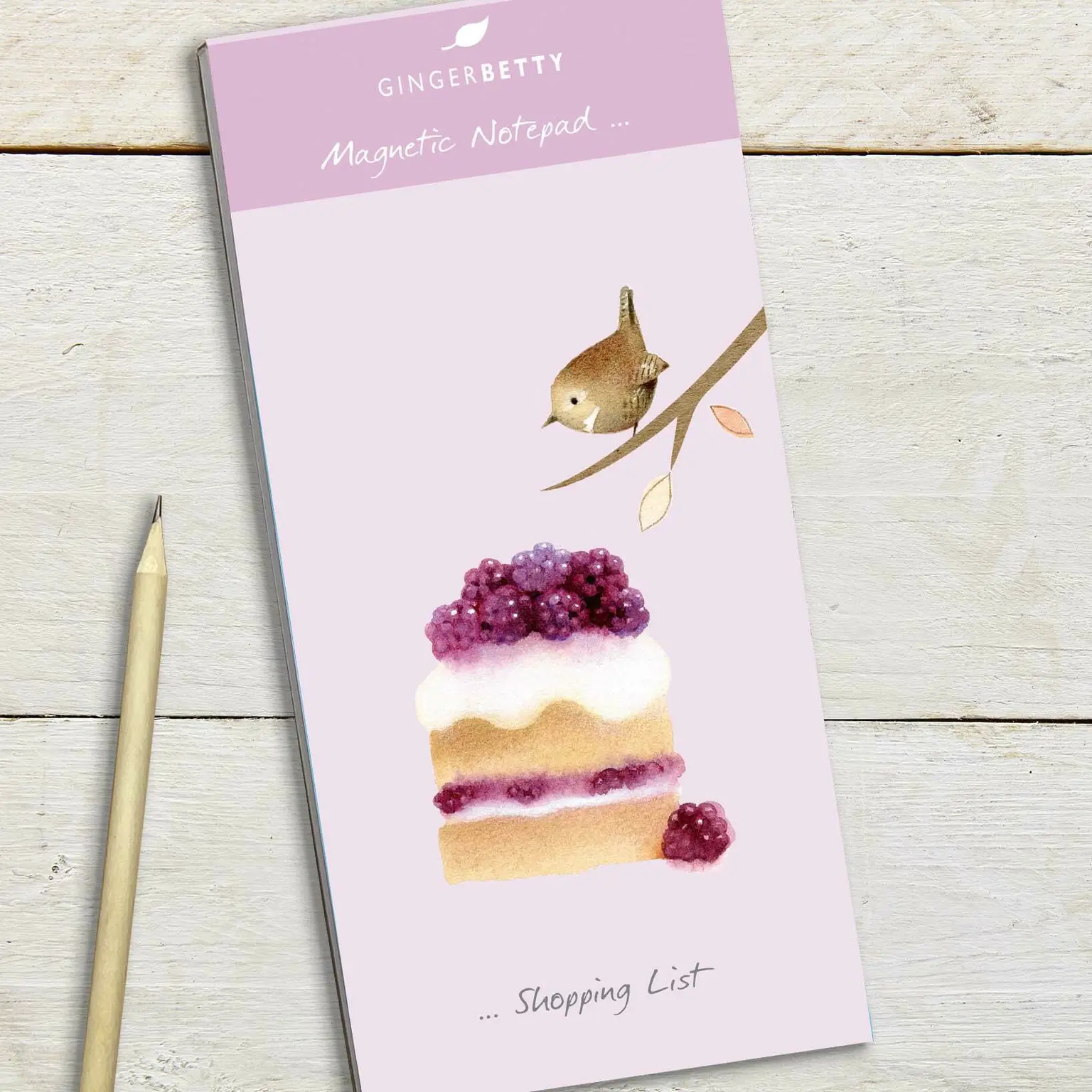 Wren & Cake Magnetic Notepad - Cowell's Garden Centre | Woolsington