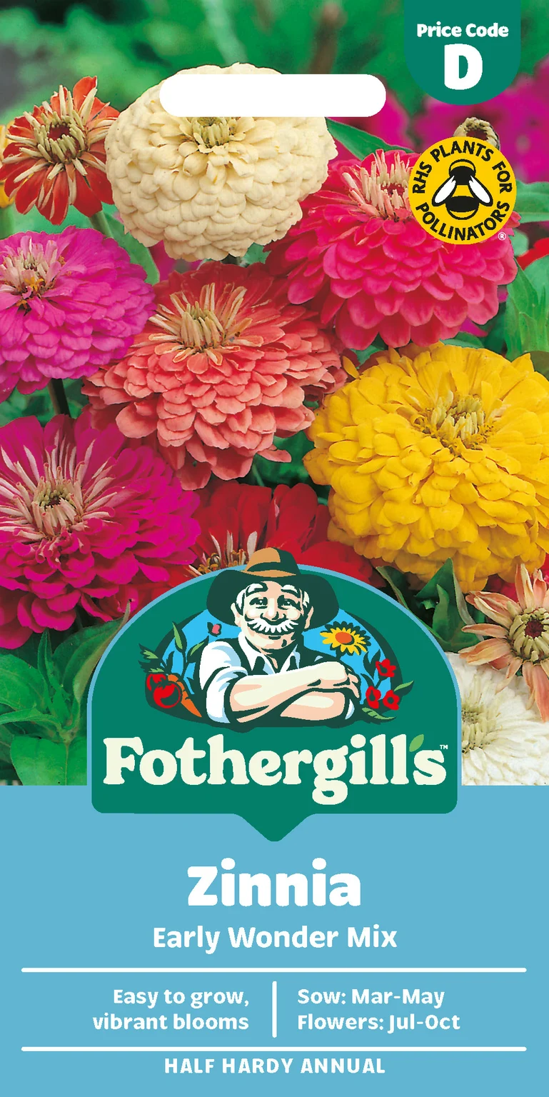 Zinnia Early Wonder Mixed Seeds - Cowell's Garden Centre | Woolsington